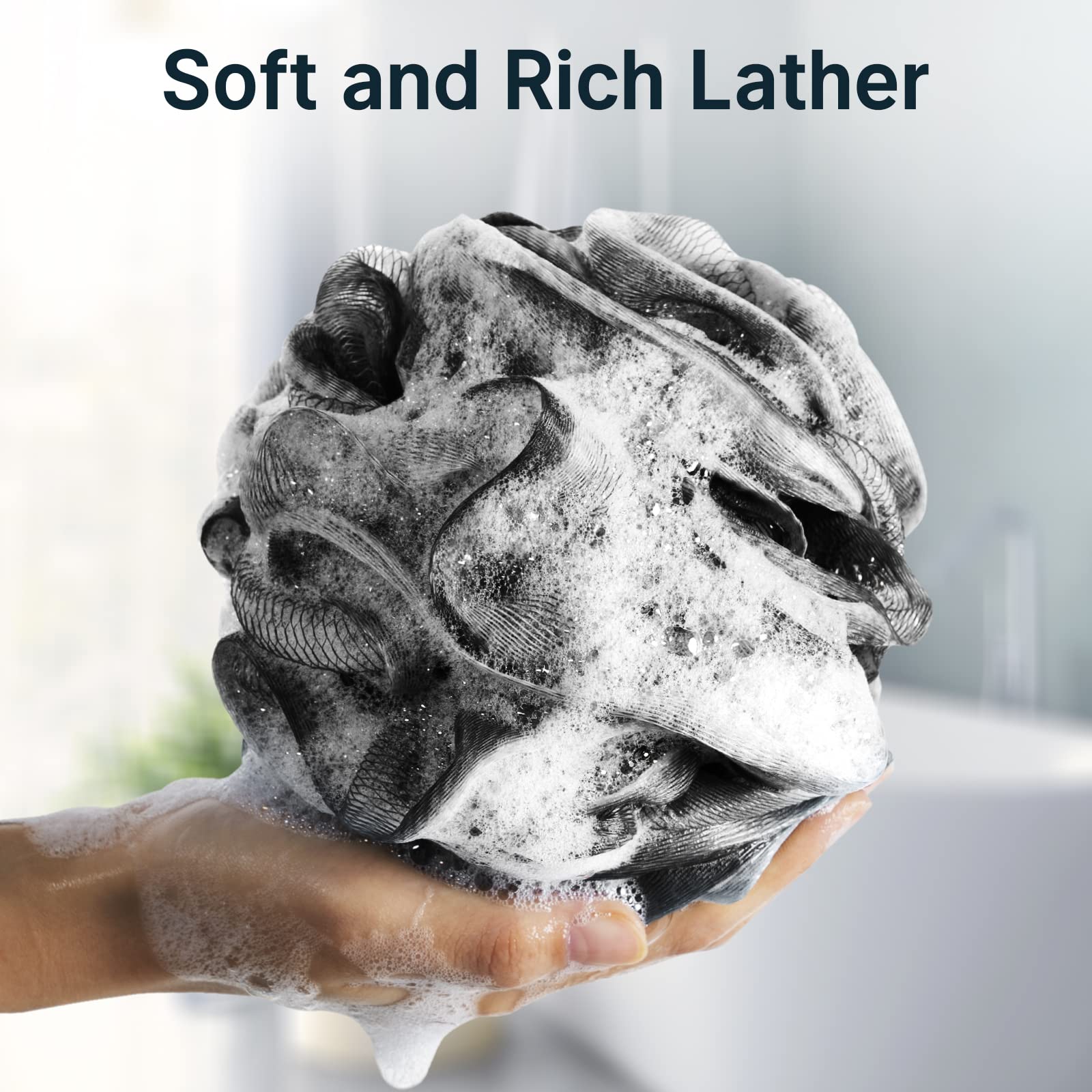 AmazerBath Loofah Sponge, Shower Loofah for Men and Women