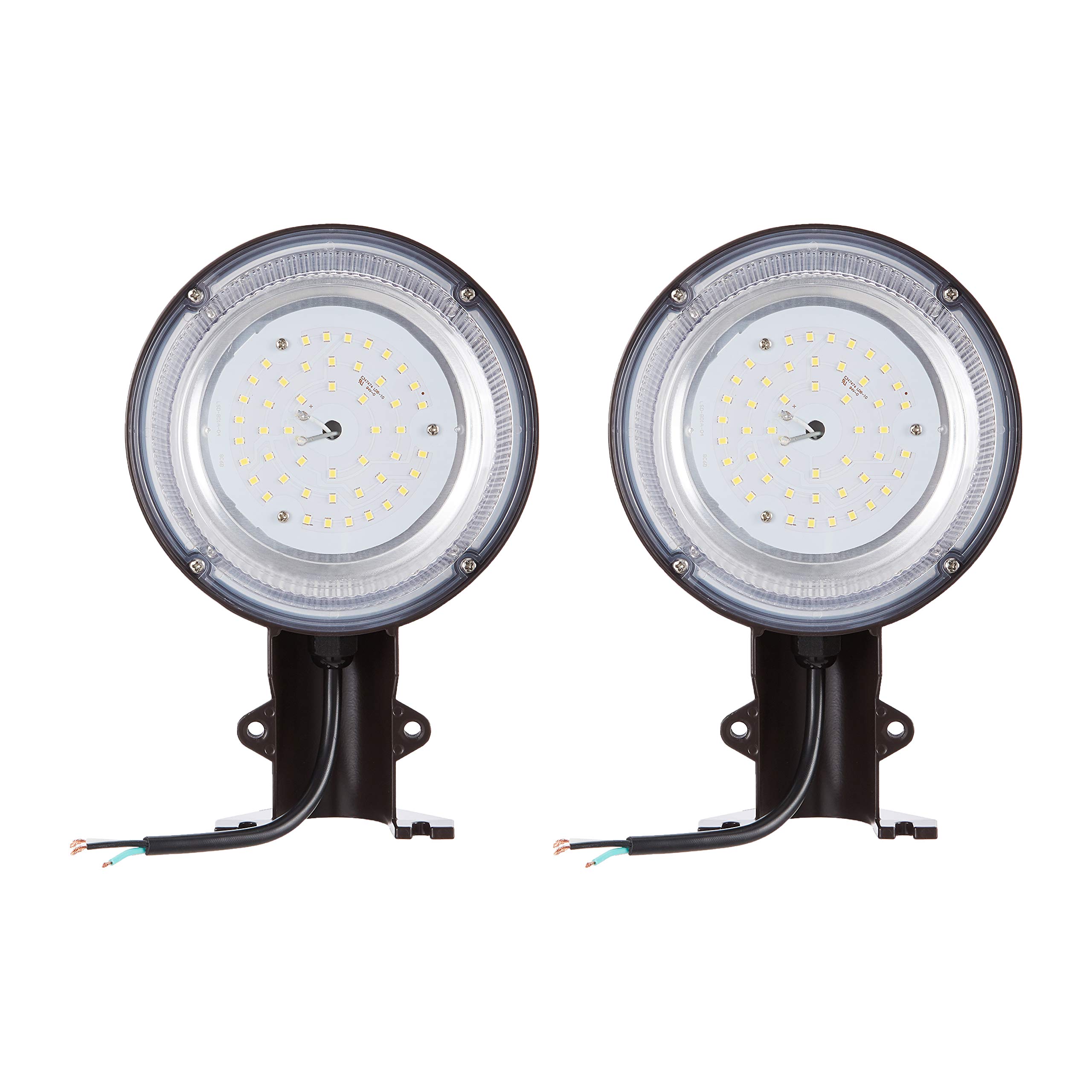 Amazon Basics 35W LED Barn Light, Dusk to Dawn with Photocell, 4000 Lumens, 50000 Hours , Daylight, 2-Pack