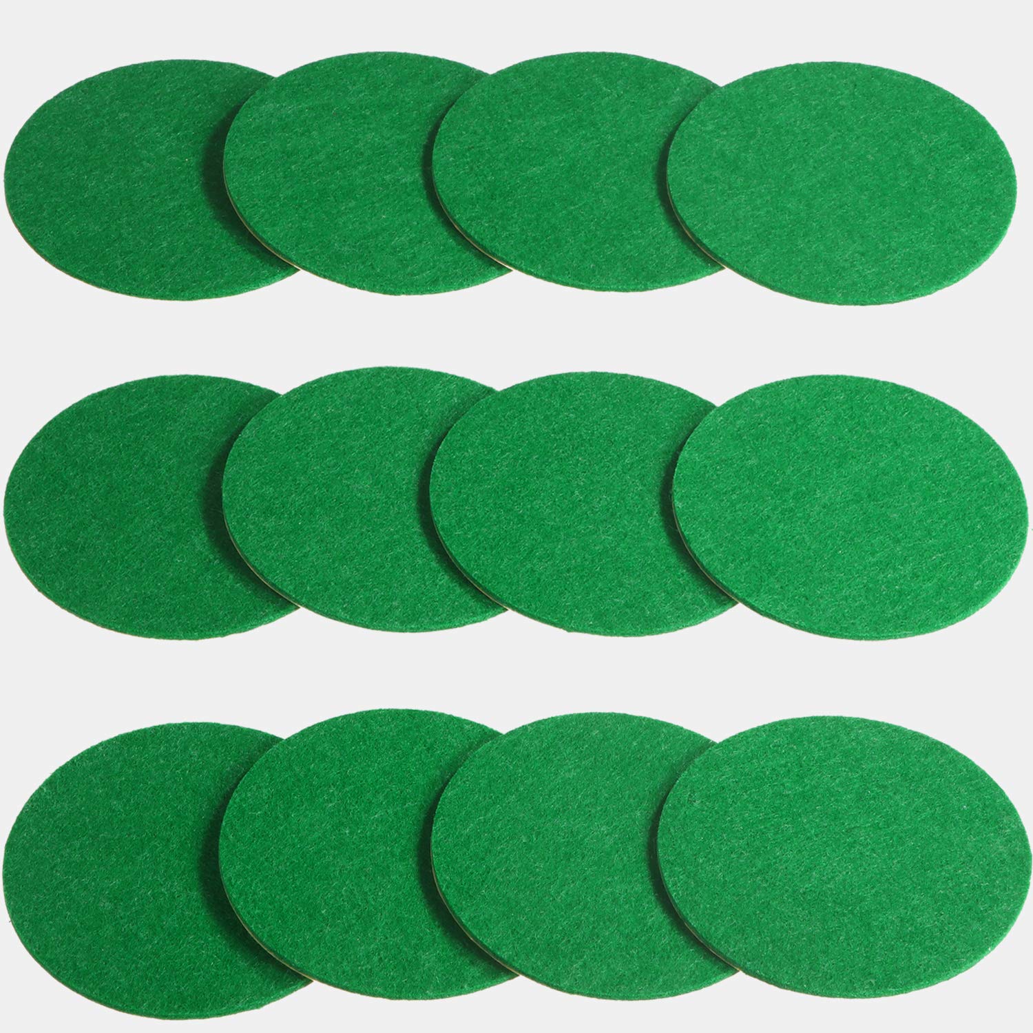 94 mm Felt Pads for Hockey Replacement Hockey Mallet Felt Pads Self Adhesive Green Felt Sticker for 96 mm Hockey Pushers