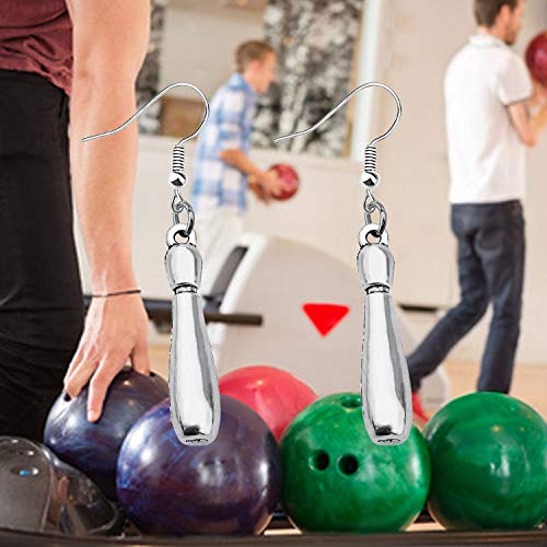 AKTAP Bowling Ball Lover Gift Bowling Pin Charm Earring Bowling Coach Jewelry Bowling Gift For Bowling Players (Bowling Pin Charm Earring)