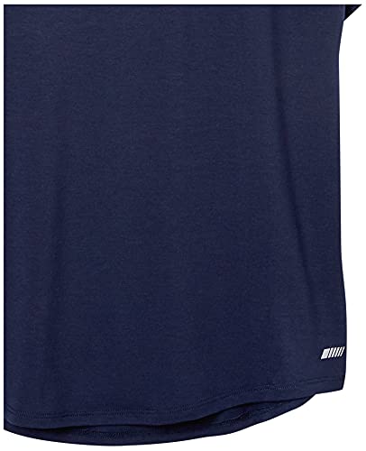 Amazon Essentials Women's Studio Relaxed-Fit Open-Back Short-Sleeve T-Shirt, Navy, Large