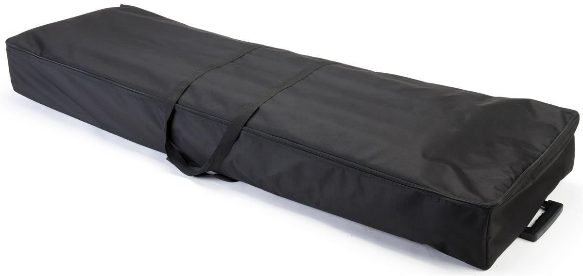 Displays2go, Rollable Carpet Black Carry Bag, Wheels, Aluminum and Canvas Construction - Black (SOCASE01)
