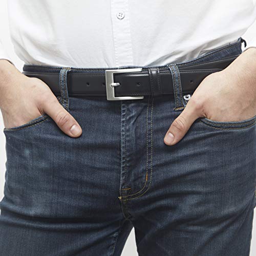 Amazon Essentials Men's Dress Belt, Black, 38