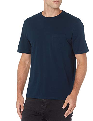 Amazon Essentials Men's Regular-Fit Short-Sleeve Crewneck Pocket T-Shirt, Pack of 2, Dark Navy, XX-Large
