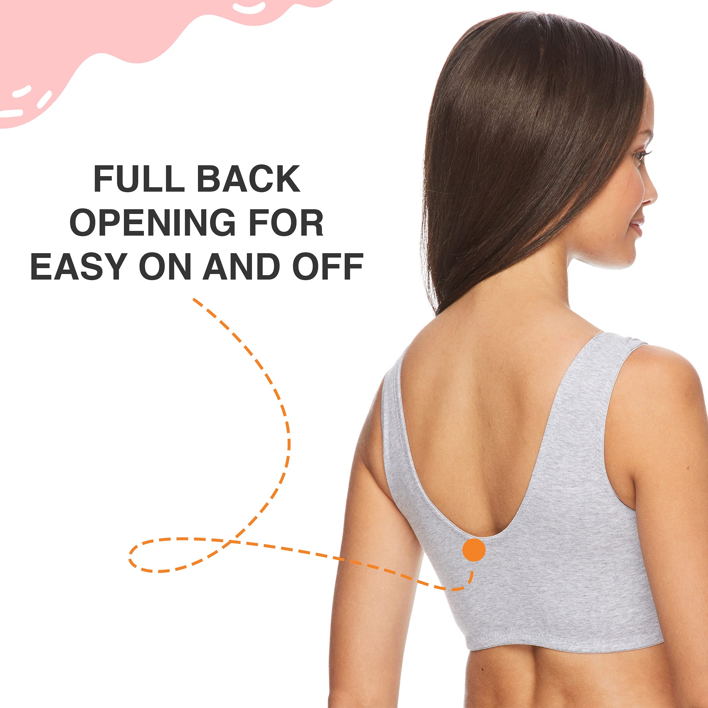 Lamaze womens Cotton Spandex Sleep for Nursing and Maternity Full Coverage Bra, Heather Grey, Large US