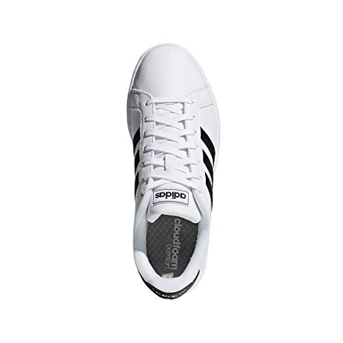 adidas Women's Grand Court Shoe, White/Black/White, 8.5