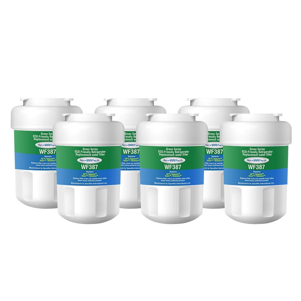 Aqua Fresh MWF Refrigerator Water Filter Replacement Compatible with GE SmartWater MWF, MWFA, MWFP, MWFINT, GWF, 46-9991, HDX FMG-1, WFC1201 (6 Pack)