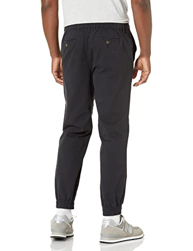 Amazon Essentials Men's Straight-Fit Jogger Pant, Black Wash, Small