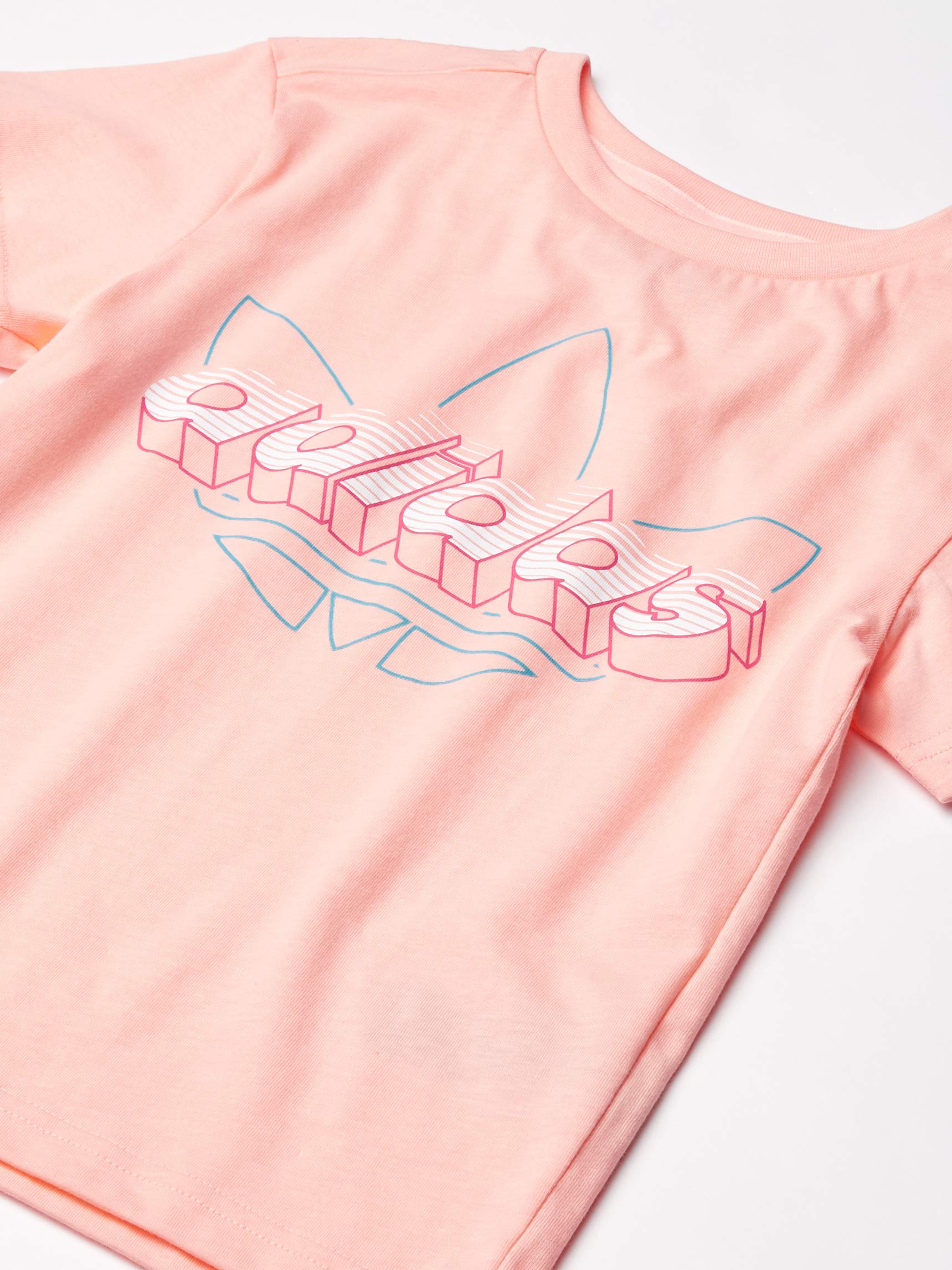 adidas Originals unisex-youth Graphic Tee Haze Coral Medium