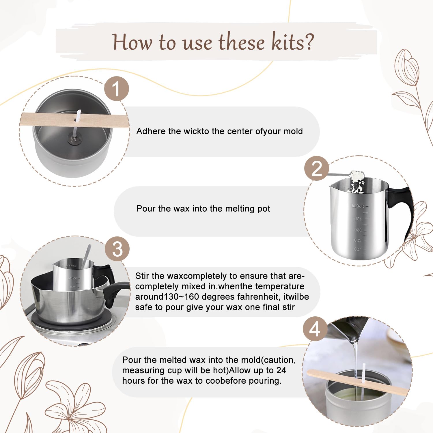 Candle Making Kits for Adults,Beginner,Kids, Soy Wax, Making Supplies Include 10 LB Soy Wax Flakes, 100 Candle Wick, Centering Devices, Melting Pot