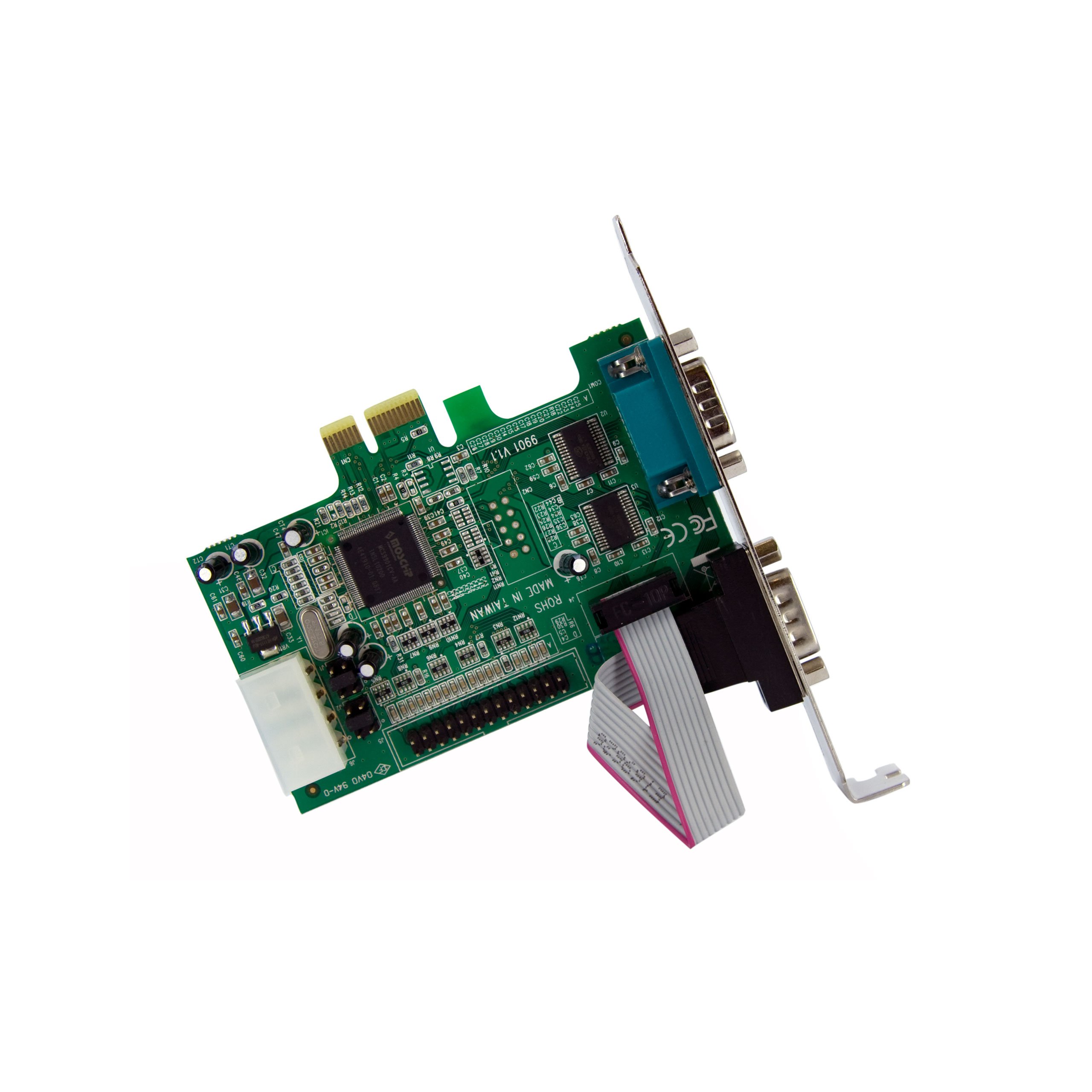 StarTech.com 2S1P Native PCI Express Parallel Serial Combo Card with 16550 UART - PCIe 2x Serial 1x Parallel RS232 Adapter Card , TAA (PEX2S5531P)