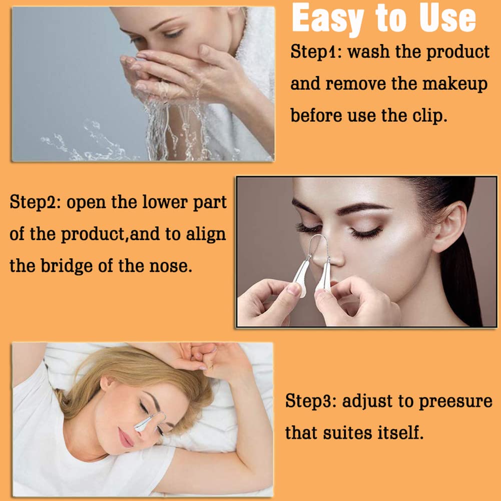 AMIJEAL Nose Shaper Clip Nose Up Lifting Clip Pain-Free Soft Silicone Nose Slimmer Device Nose Bridge Straightener Corrector Beauty Tool(Unisex)