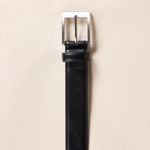 Amazon Essentials Men's Dress Belt, Black, 38