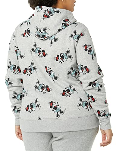Amazon Essentials Disney | Marvel | Star Wars | Princess Women's Fleece Pullover Hoodie Sweatshirts (Available in Plus Size), Minnie Icons, Medium