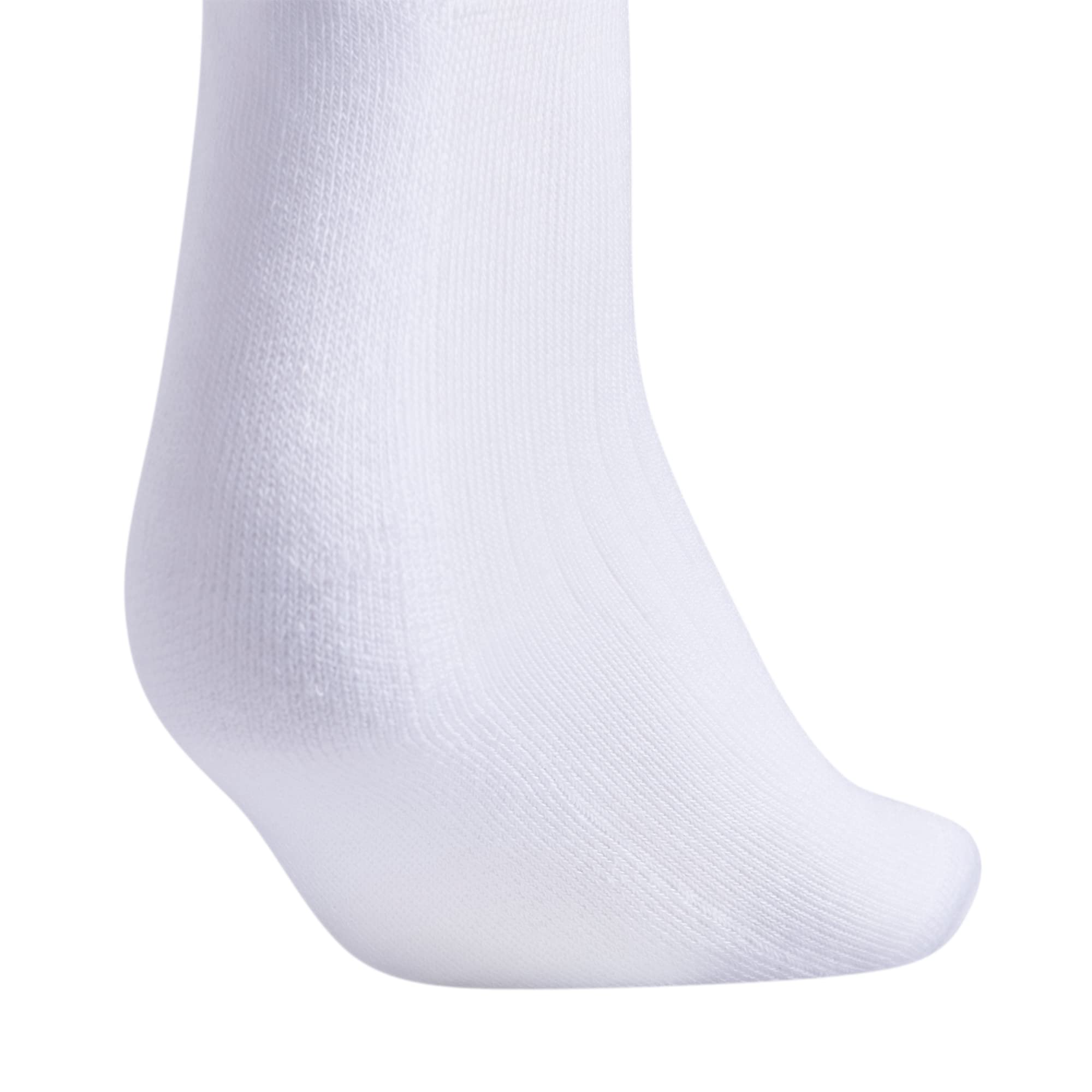adidas Women's Cushioned Crew Socks (3-pair), White/Clear Onix Grey, medium