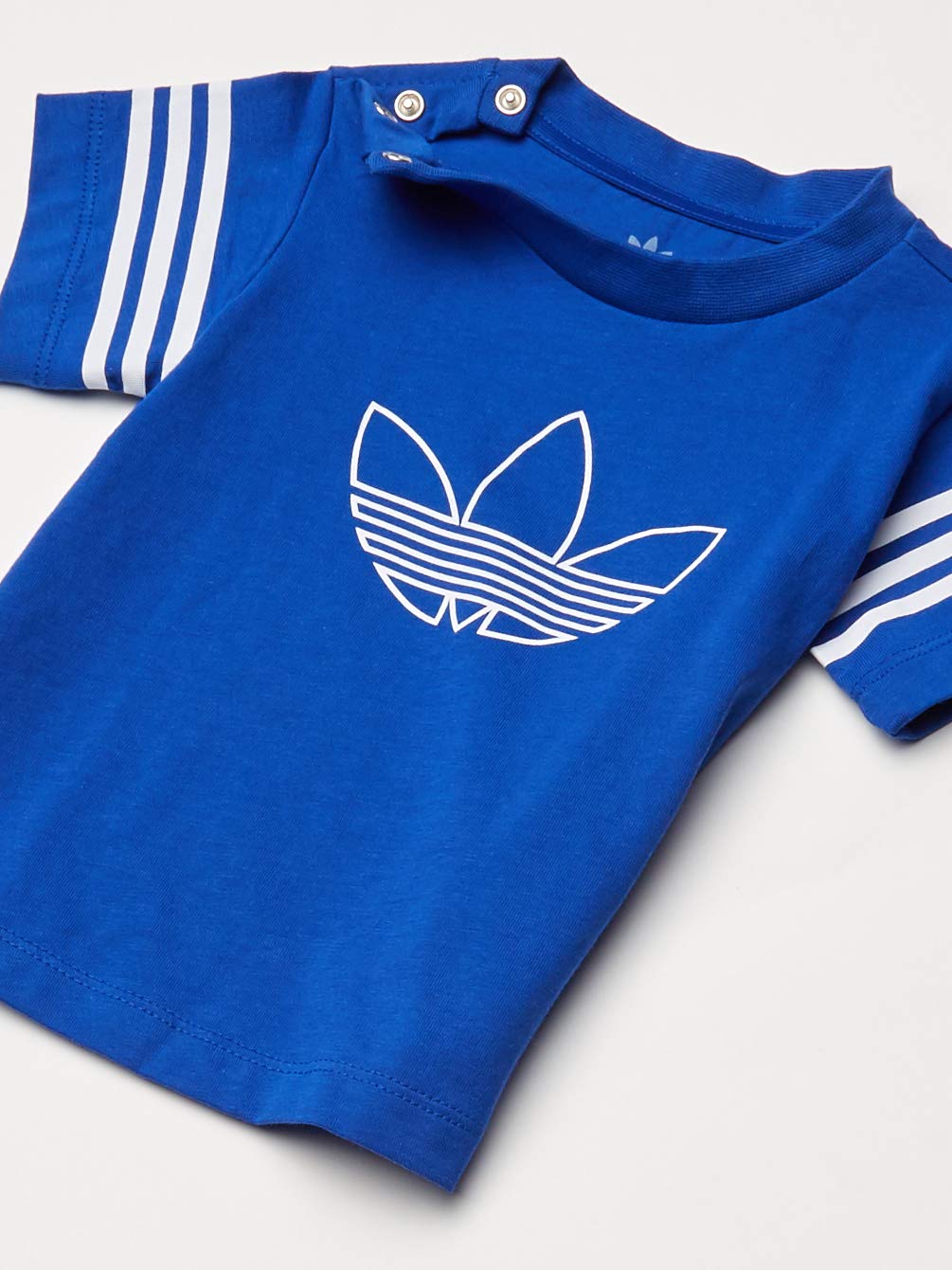 adidas Originals Men's Outline T-Shirt, Team Royal Blue/White/Silver Met., 12M