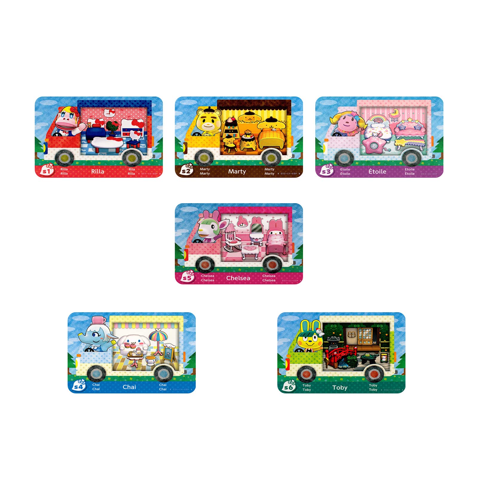 AQSXB 6 Pcs Mini Cards Compatible with Animal Cross-ing New Horizons Cards