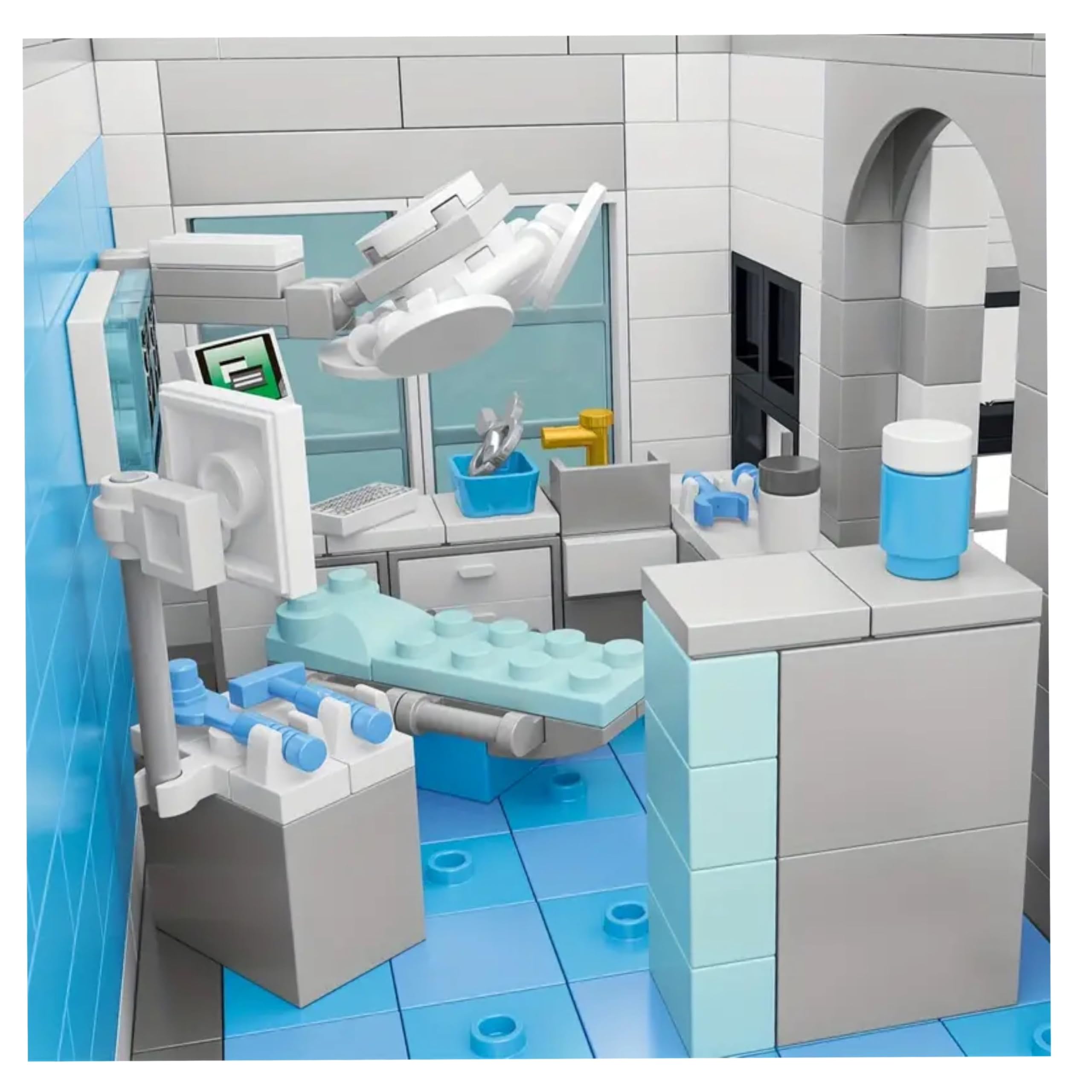 General Jim's Modular Building Blocks City Emergency Hospital Set Expert Creator - Great Gift for MOC Builders- Compatible with Lego City Sets