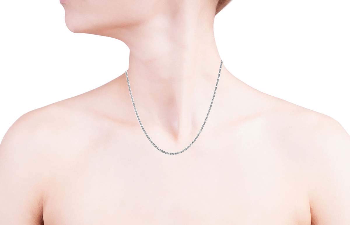 ARGENTO REALE Adjustable Wheat Chain Necklace, 925 Sterling Silver Necklace for Women, Bolo Necklace, Adjustable Chain For All Pendants