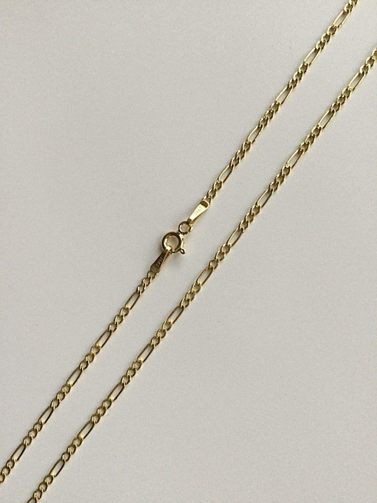 ALEX AND ELSA 14K REAL GOLD HAMSA BLUE EVIL EYE NECKLACE 18" LONG / 14K ORO PURO CADENA DE MANO Y OJO 18" LARGO