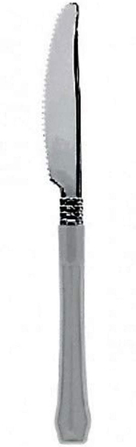 Amscan Classic Choice Premium Plastic Knives, Pack of 20, Silver