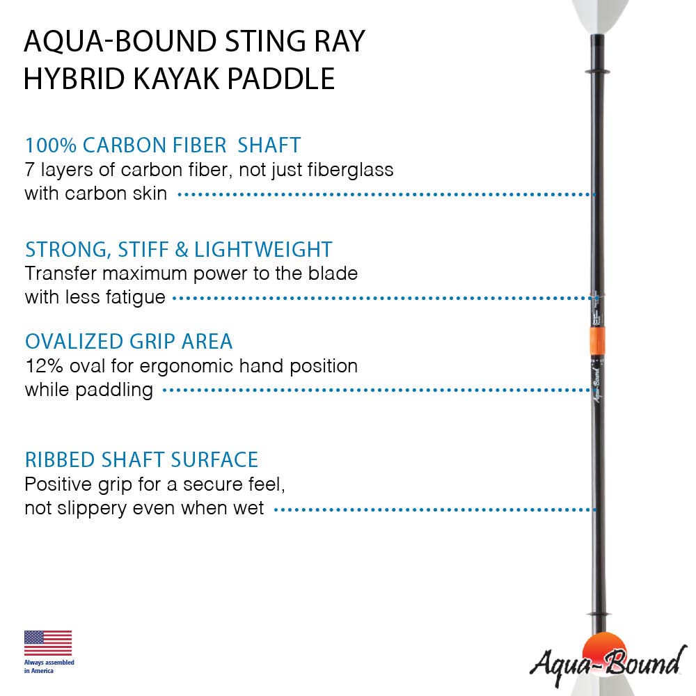 Aqua-Bound Sting Ray Hybrid 2-Piece Posi-Lok™ Kayak Paddle