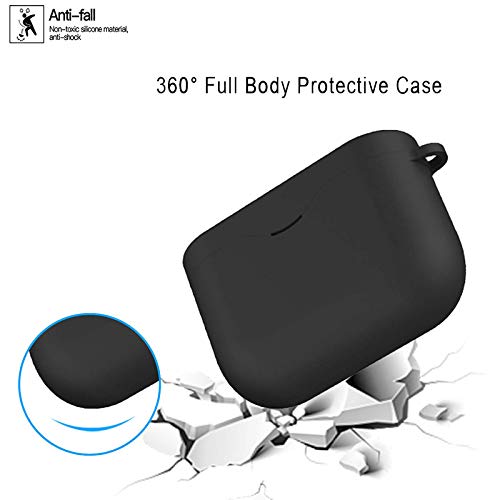 Ankersaila Case Compatible with Sony WF-1000XM3,Shock Drop Proof Soft Silicone Protections Case Cover (Black)
