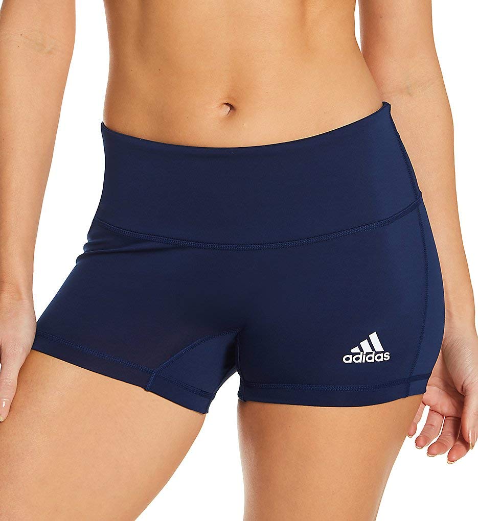 adidas Women's 4 Inch Shorts, Team Navy Blue/White, Small