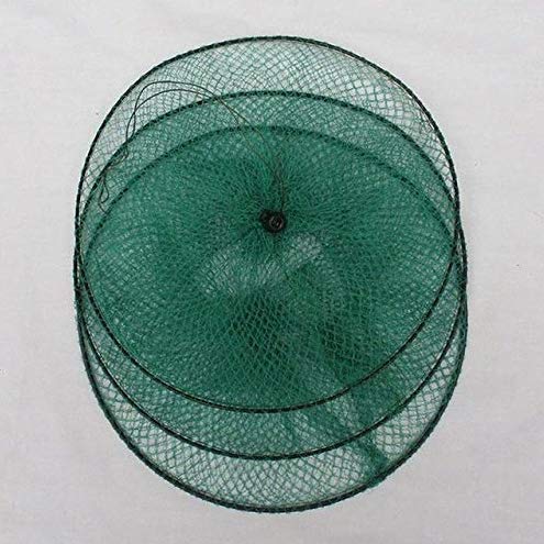 Amandaus 2 Layers Portable Fishing Net Fish Shrimp Cage Cast Net Fishing Trap Network Foldable Fishing Net Tackle 37 x 30cm