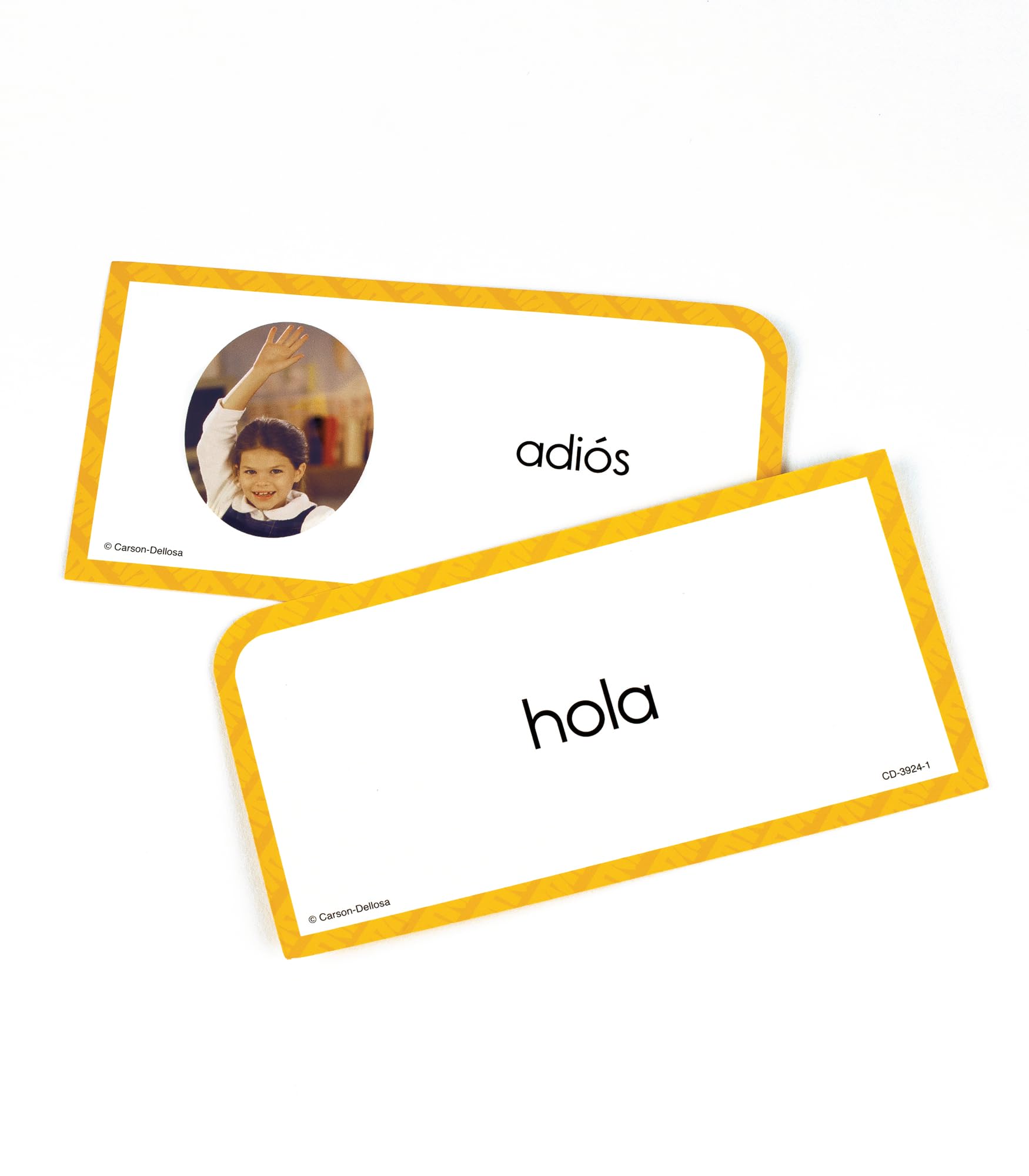 Carson Dellosa 104 Spanish Flash Cards for Kids, Spanish Vocabulary Flash Cards for Beginners, Picture Flash Cards for Toddlers, Learning Spanish Game for Beginners