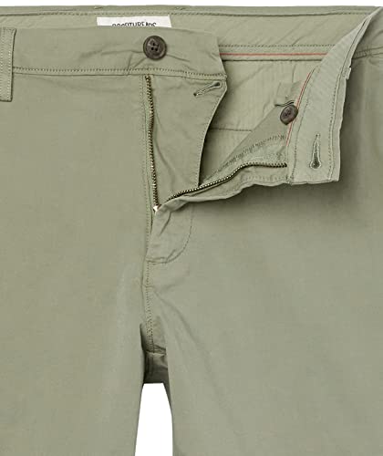 Amazon Essentials Men's Slim-Fit 5" Flat-Front Comfort Stretch Chino Short (Previously Goodthreads), Light Military Green, 30