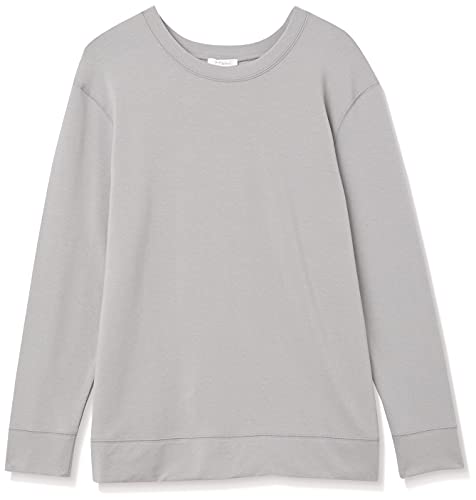 Amazon Brand - Daily Ritual Women's Relaxed Fit Terry Cotton and Modal Tie-Back Sweatshirt, sharkskin grey , XX-Large