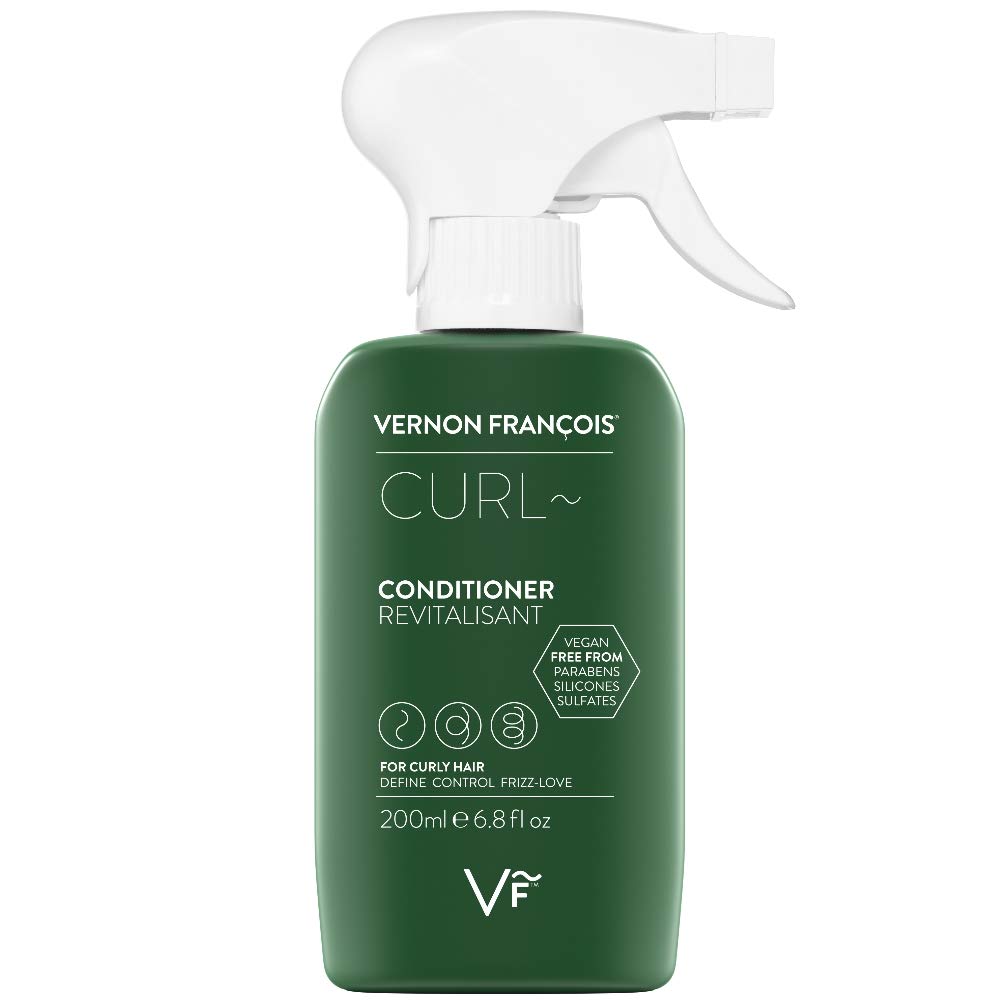 Vernon François Conditioner For Curly Hair - Natural Silicone Free Conditioner Spray with Coconut and Castor Oil Blend to Nourish Curls 6.8oz