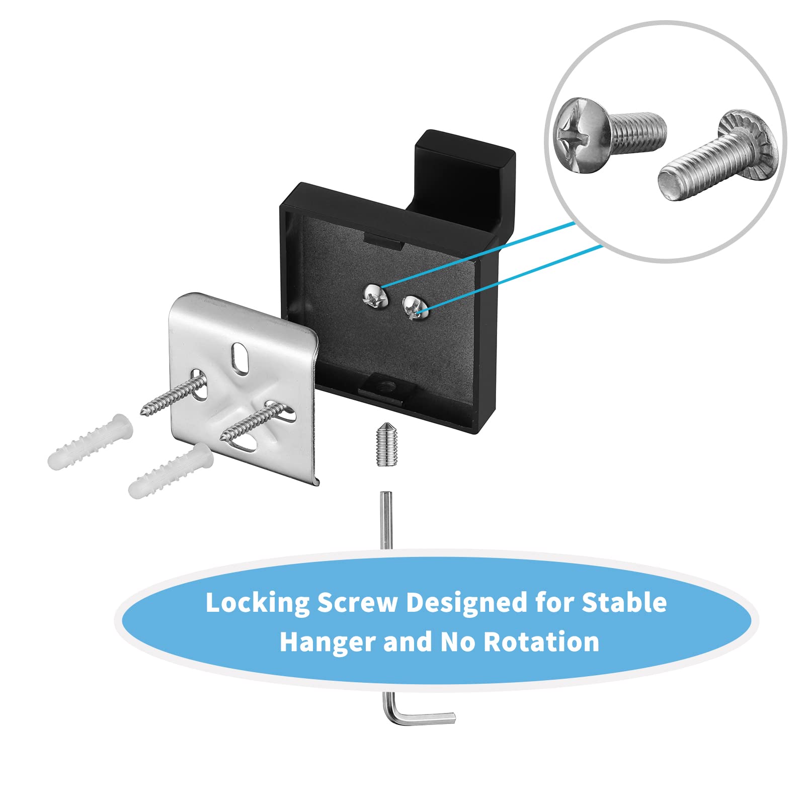 Durafe Towel Hooks for Bathrooms,Matte Black Robe Towel Hooks Wall Mounted 304 Stainless Steel for Bath Coat Shower Kitchen Heavy Duty Wall Hooks 2 Pack