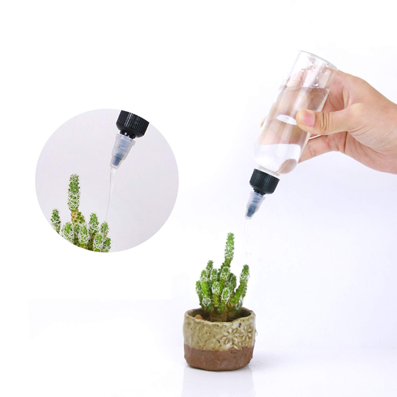 Cheeren 12Pcs 5oz/150ml Plastic Squeeze Dispensing Bottles with Black Twist Cap, Multi Purpose Bottle for Crafts, Art, Glue, Liquid,Kitchen,Household