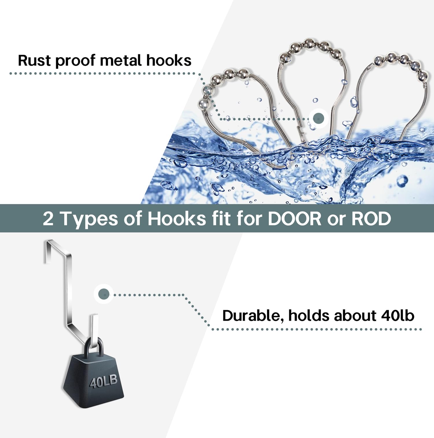 MISSLO 2 Pack Mesh Shower Caddy Hanging for Travel Quick Dry Shower Hanging Organizer Cruise RV Camper Bathroom with Over Door Hooks and Shower Curtain Hooks
