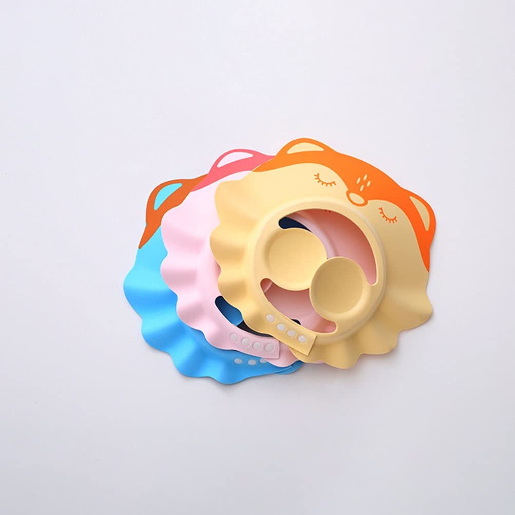 FOMIYES Infant Shower Cap 2pcs Children's Ear Protection Shower Cap Shampoo Cap Visor Water Shower Visor Bathing Shower Caps Kids Wash Hair Cap Baby Mouthwash Cup Take a Bath Eva