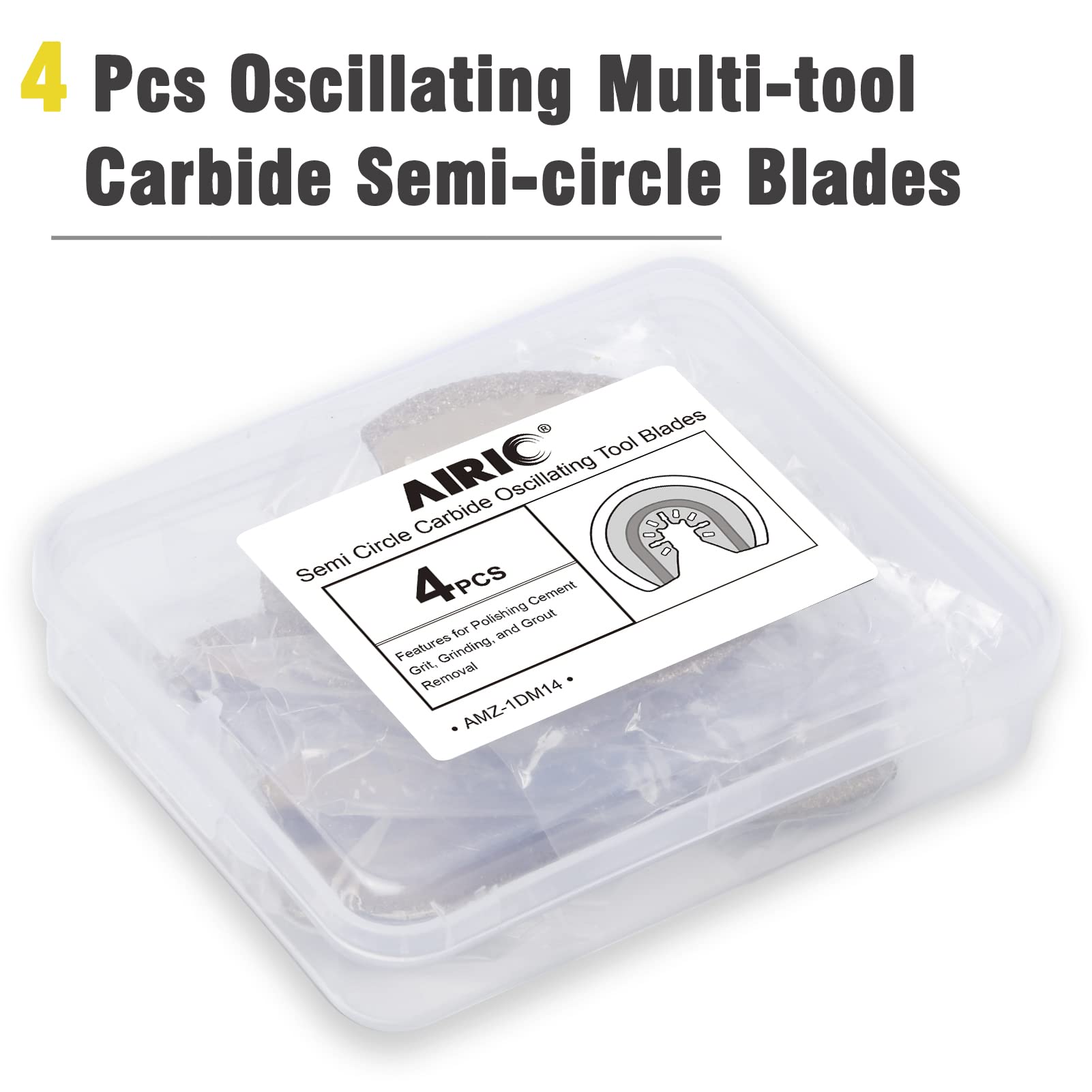 AIRIC 20pcs Oscillating Saw Blades Kit for Wood Metal Plastic, Universal Multi Tool Blades Quick Release, Compatible with Dewalt Bosch Dremel Rockwell, etc Brands' Tools