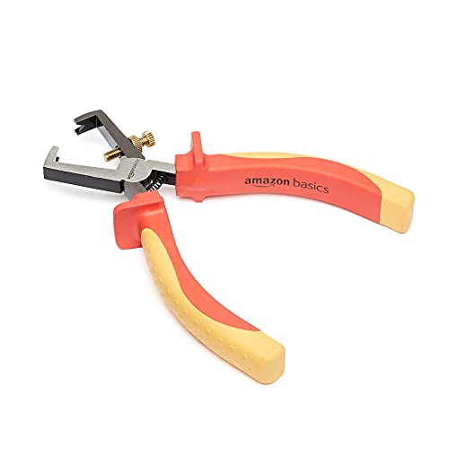 Amazon Basics 1000 Volt VDE Insulated End Wire Stripping Pliers, 6-inch