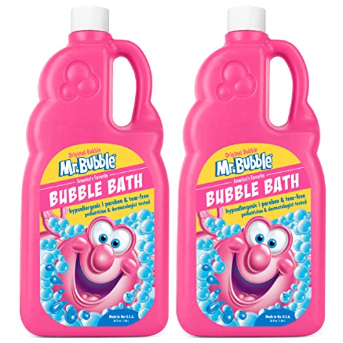 Mr. Bubble Original Bubble Bath - Hypoallergenic, Tear Free Bubble Bath Solution Makes Big Long Lasting Bubbles for Kids, Toddlers and Adults (Pack of 2 Bottles, 36 fl oz Each)