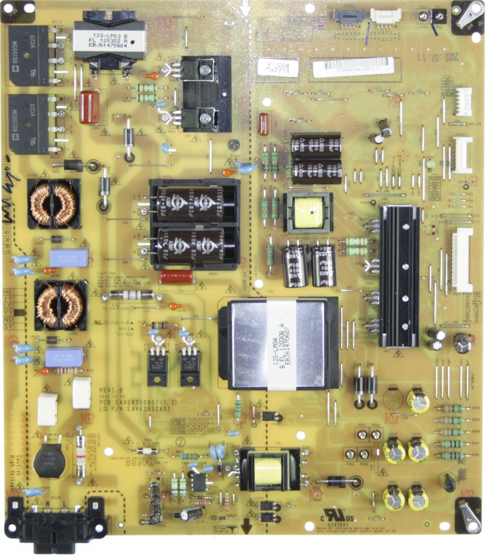 Lg EAY62512801 Television Power Supply Board