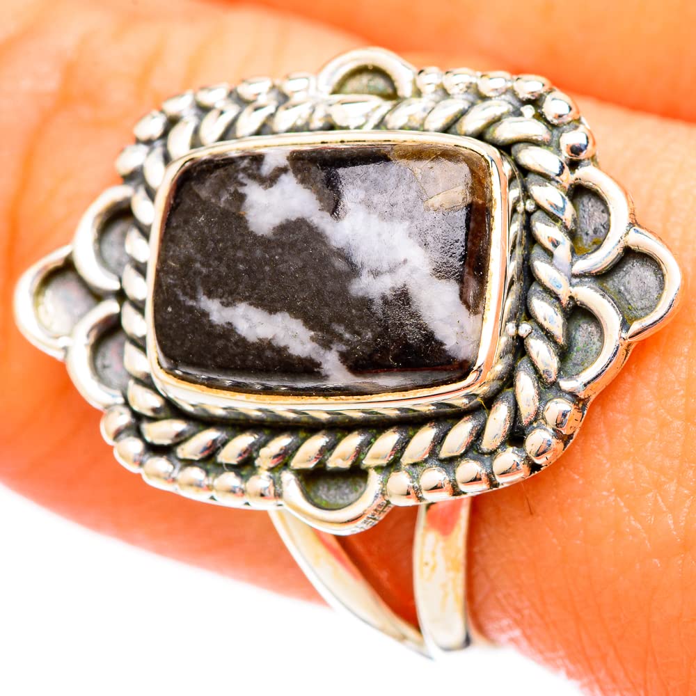 Ana Silver Co Pinolith Jasper Ring Size 9.25 (925 Sterling Silver) - Handmade Jewelry, Bohemian, Vintage RING121660