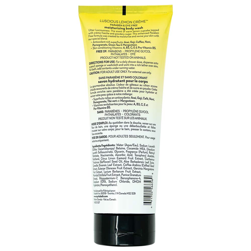 Vitabath Luscious Lemon Creme Body Wash for Unisex - 10 oz Body Wash