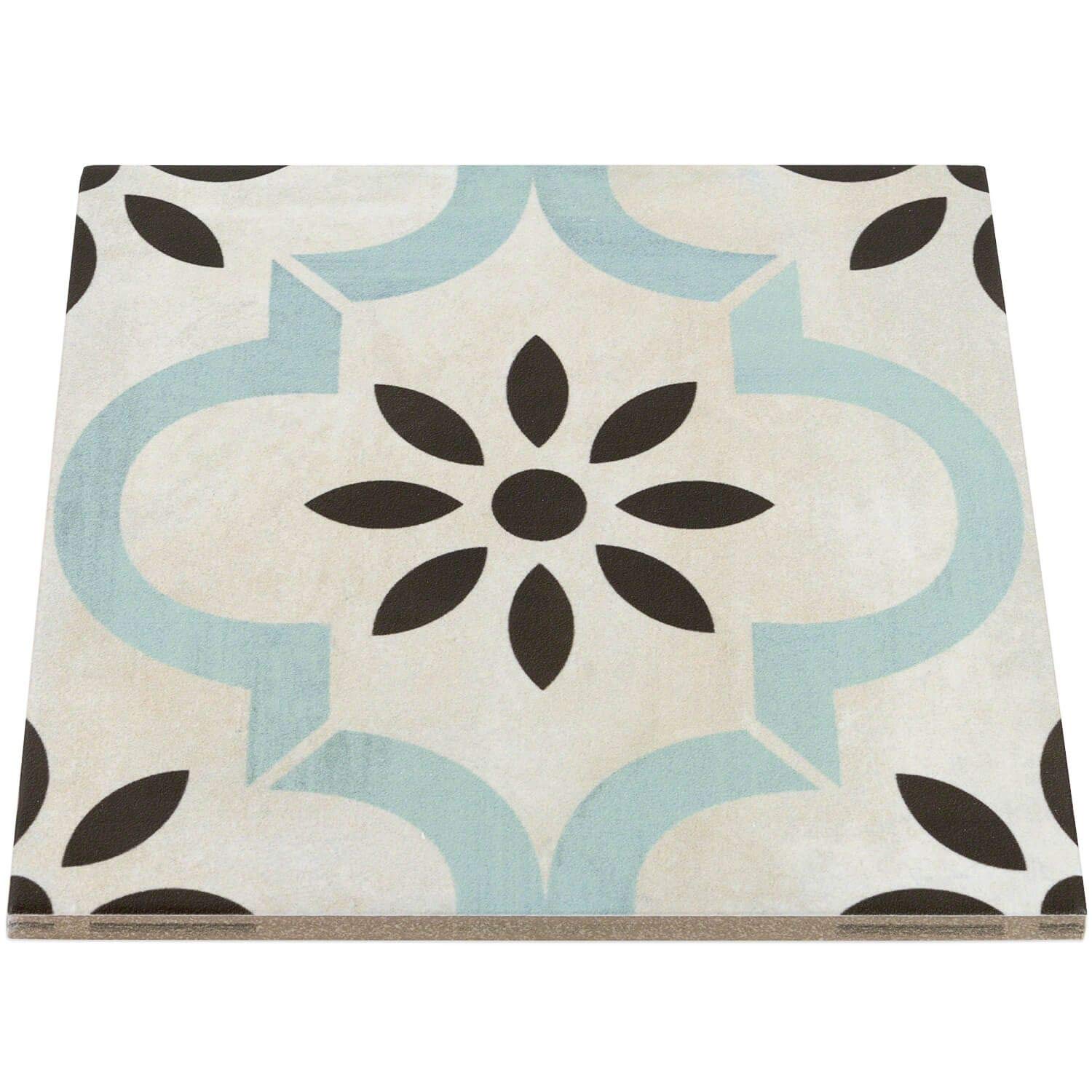 Anabella Prado 9 in. x 9 in. Matte Encaustic Porcelain Backsplash, Kitchen, Bathroom Floor and Wall Tile Sample