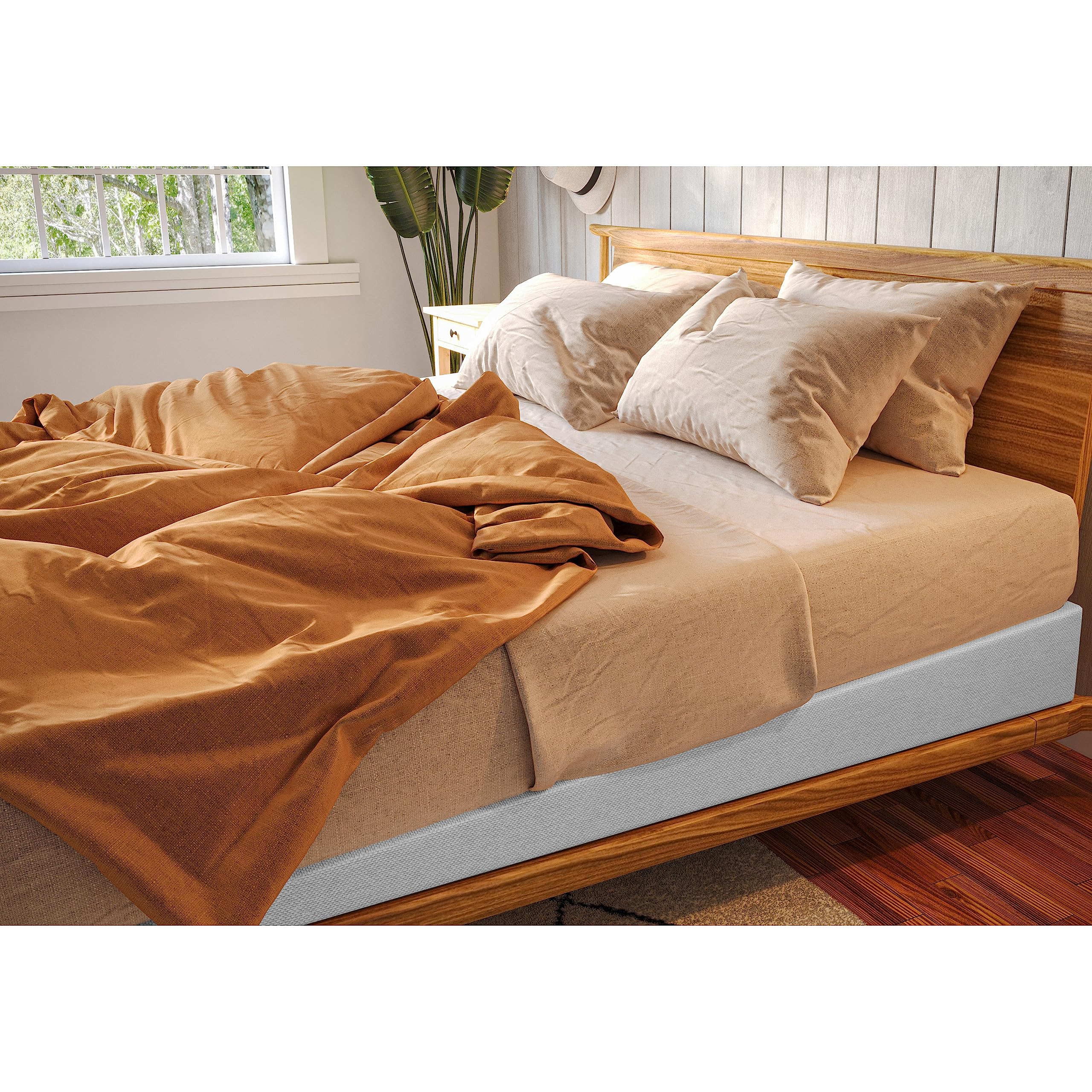 Covers for Avana Mattress Elevator - King Size, Covers ONLY, Poly/Cotton, White