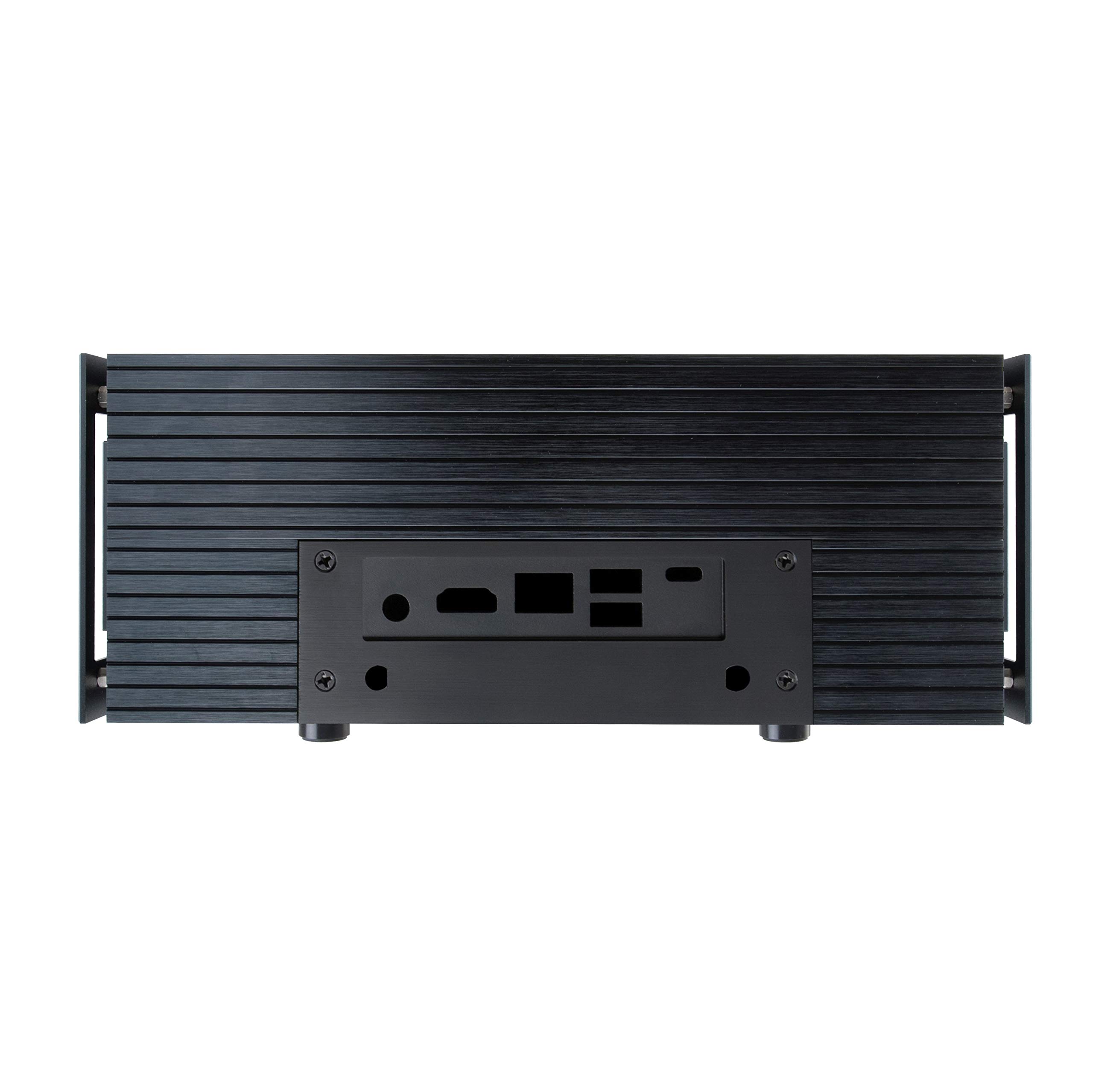 Akasa Turing, Intel 8th Gen NUC (Bean Canyon), PC Fanless Cooling Case, Intel NUC 8 Aluminum Chassis, IR, Heatsink, Antenna Hole, 2.5" SSD HDD, Vertical/Horizontal Computer Case, A-NUC45-M1B