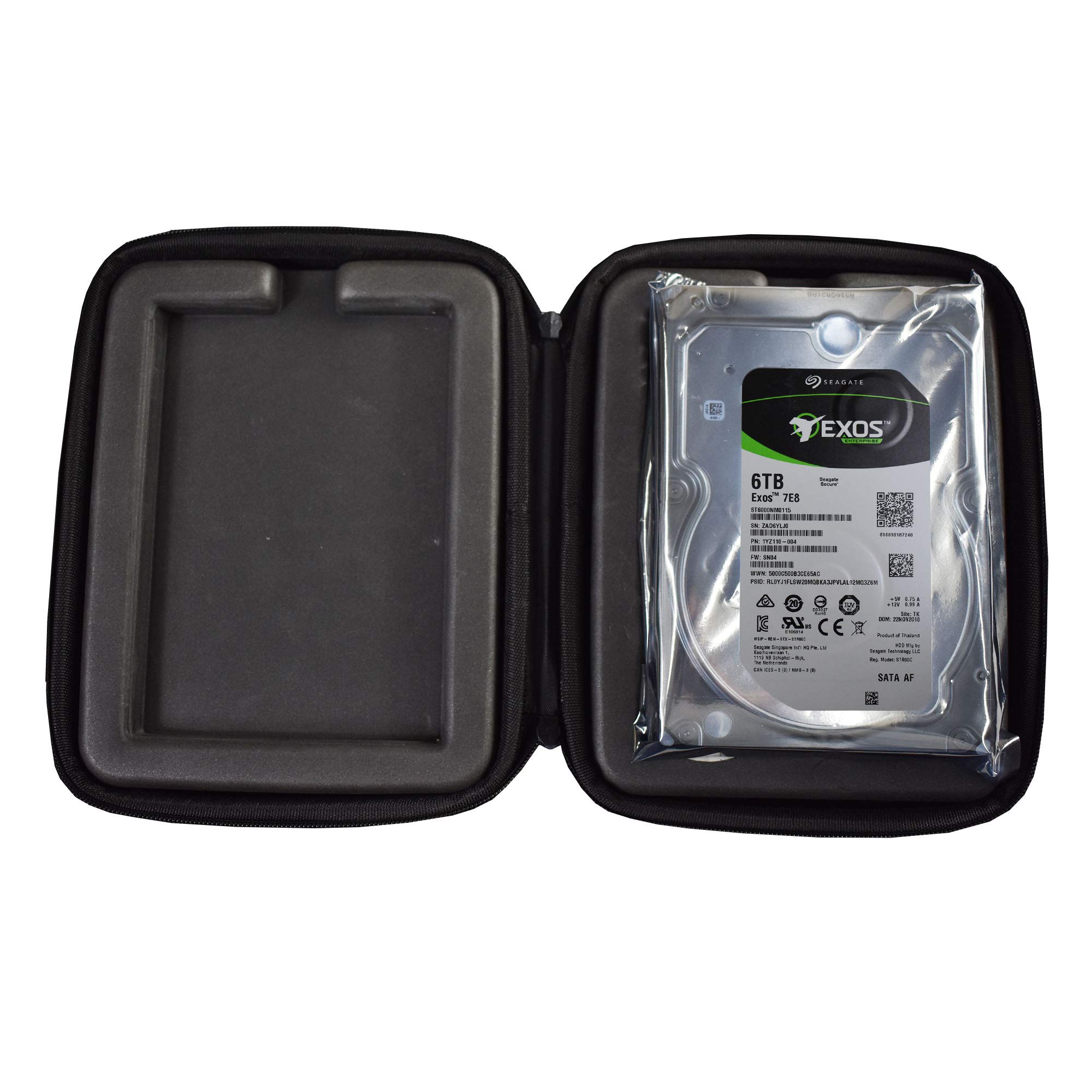 SiForce Portable 3.5 inch Internal Hard Drive Shockproof Case, SiForce Hard Drive Transporter Classic Hard Drive Storage Case