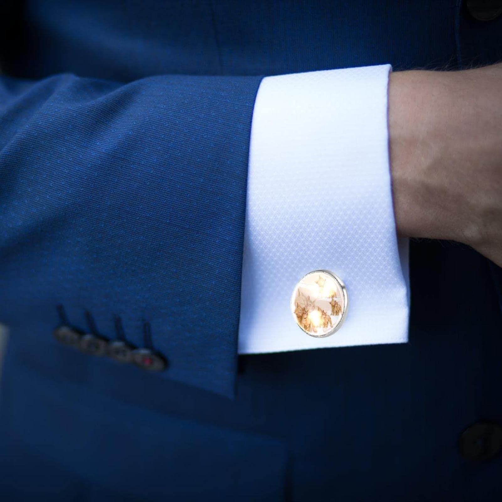 Arrow, Cufflinks and Studs Set for Tuxedo Shirts Business Wedding (Multiple Colors3)