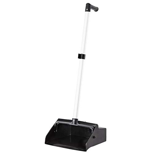 AmazonCommercial Lobby Dustpan with Broom set - 4-Pack, Black