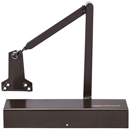 AmazonCommercial Door Closer, Standard arm with Adjustable Size 1-6,BC, PA Bracket,Plastic Cover, Dark Bronze, 2-Pack, ADA Compliant